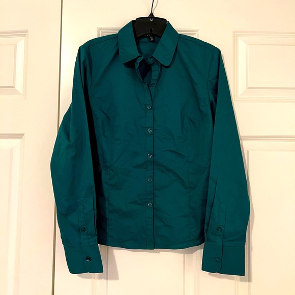 George | Tops | Nwt George Dark Green Button Down Shirt In Size Small ...
